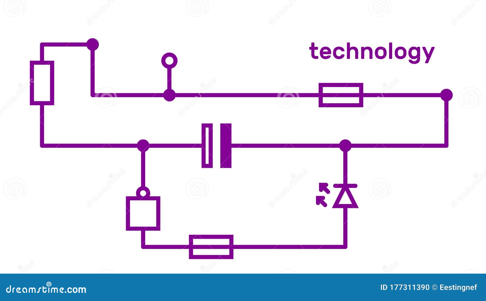 Electronic Circuit Scheme. Technology Concept Stock Vector ...