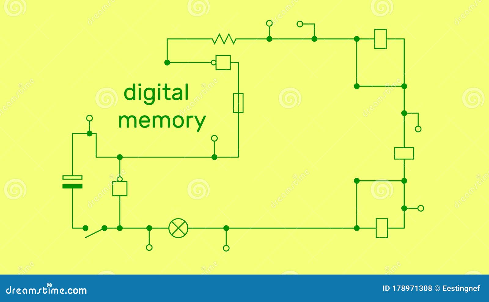 Electronic Circuit Scheme. Technology Concept. Vector Stock Vector ...