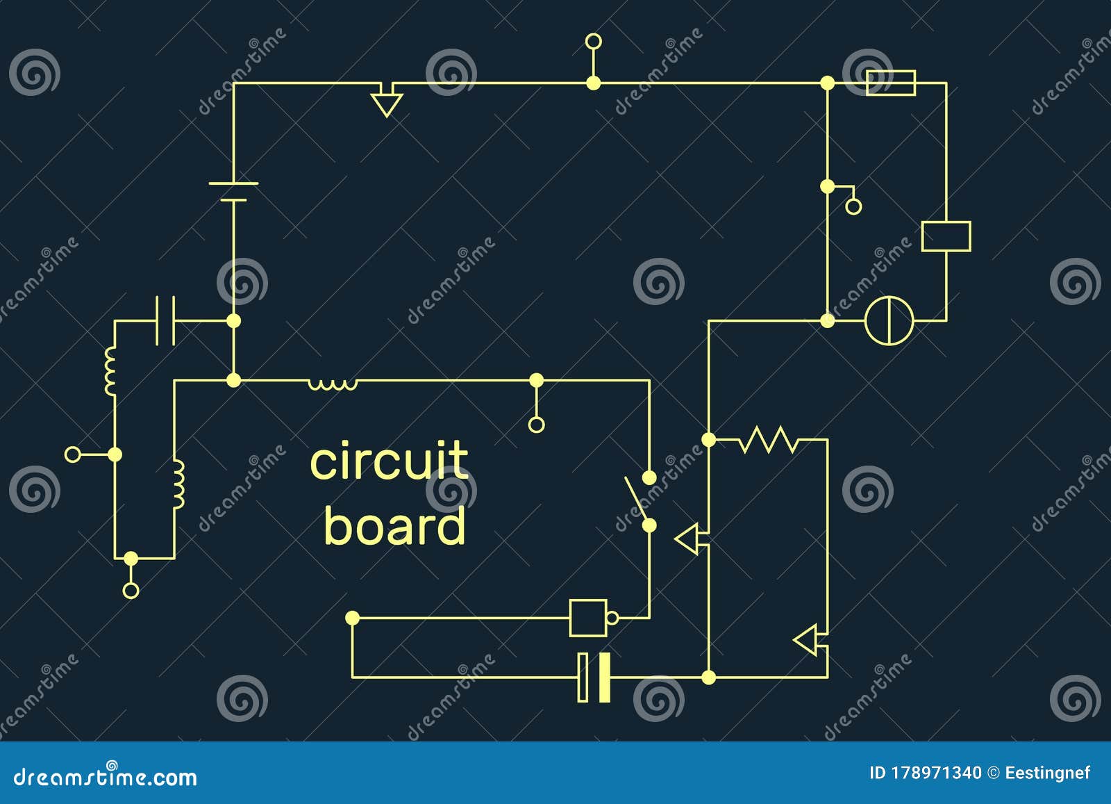 Electronic Circuit Scheme. Technology Concept Stock Vector ...