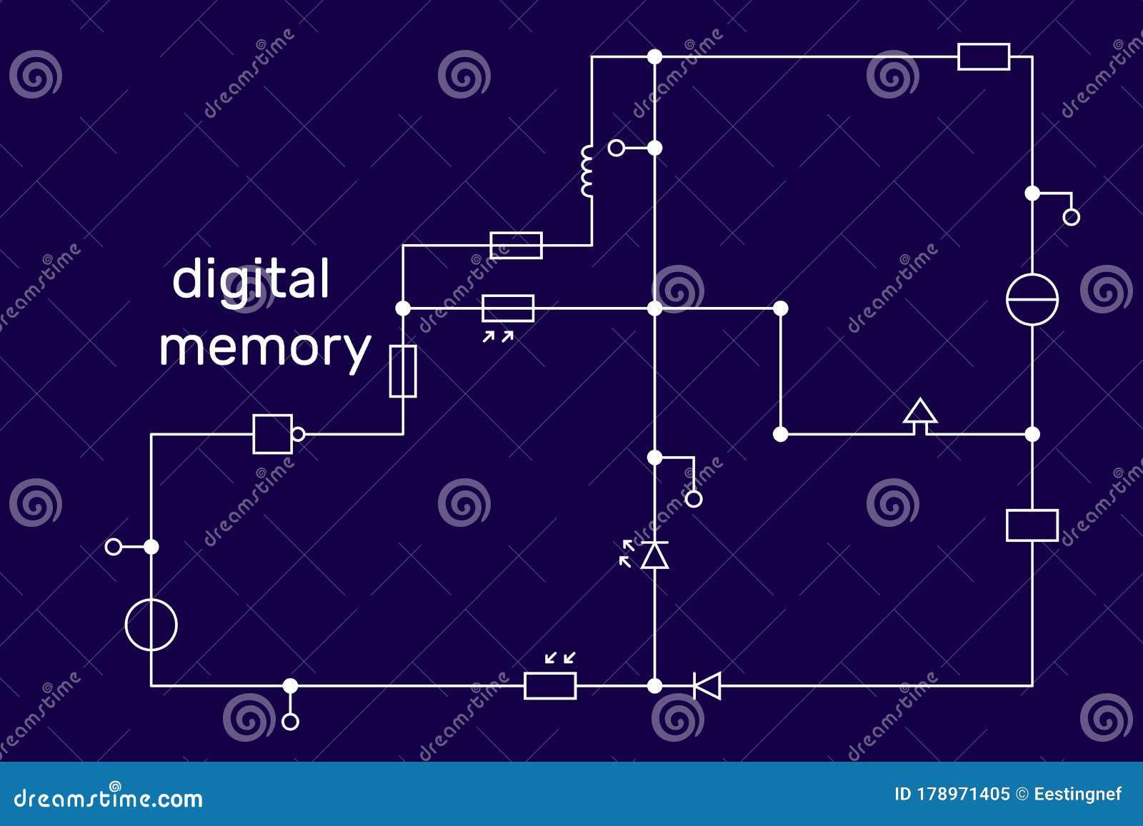 Electronic Circuit Scheme. Technology Concept Stock Vector ...
