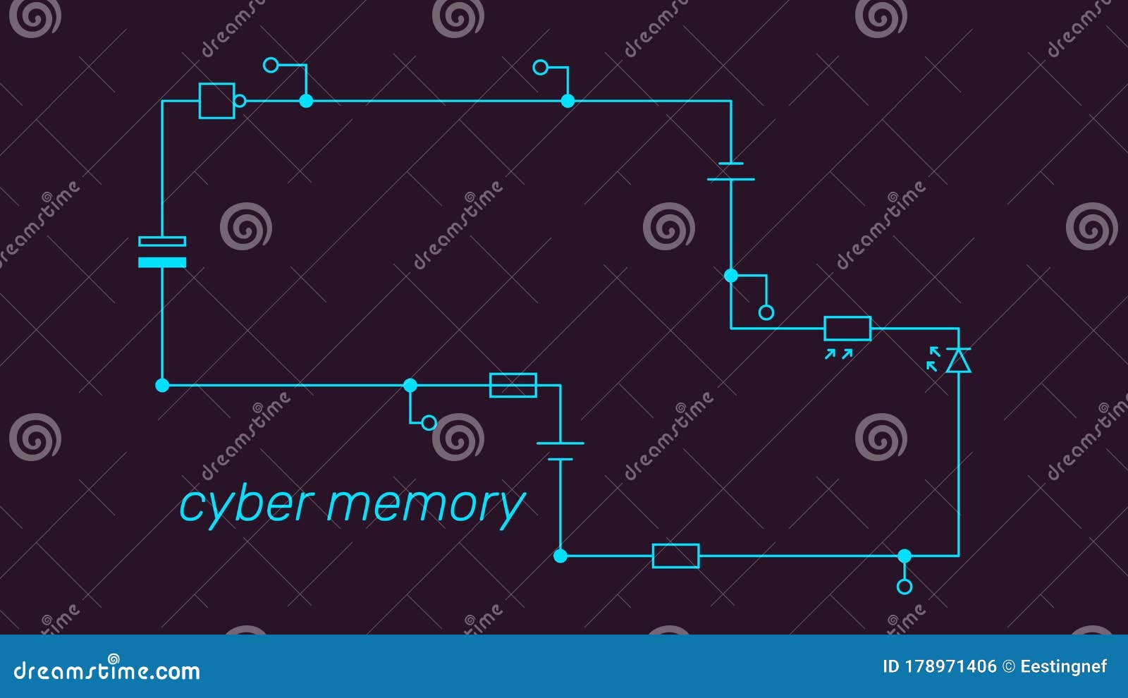 Electronic Circuit Scheme. Technology Concept Stock Vector ...