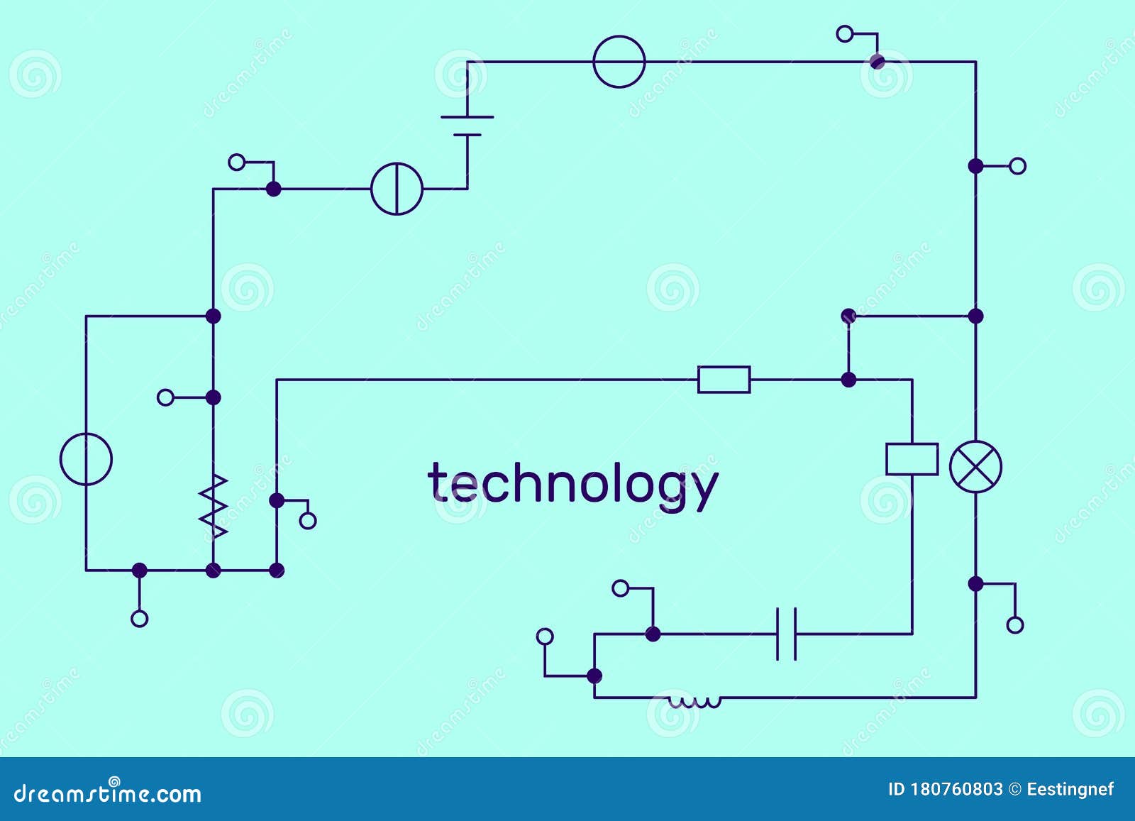 Electronic Circuit Scheme. Technology Concept Stock Vector ...