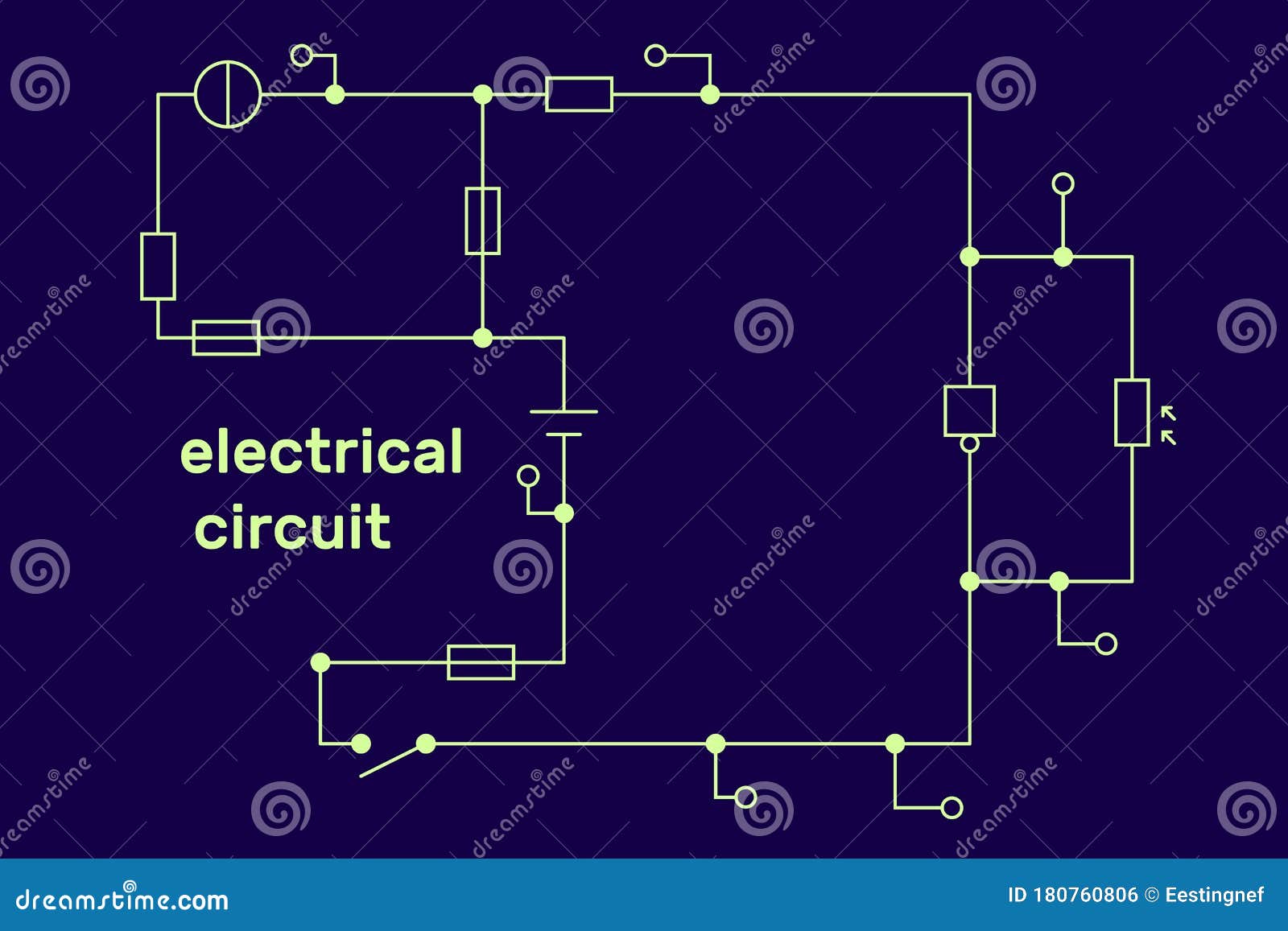 Electronic Circuit Scheme. Technology Concept Stock Vector ...