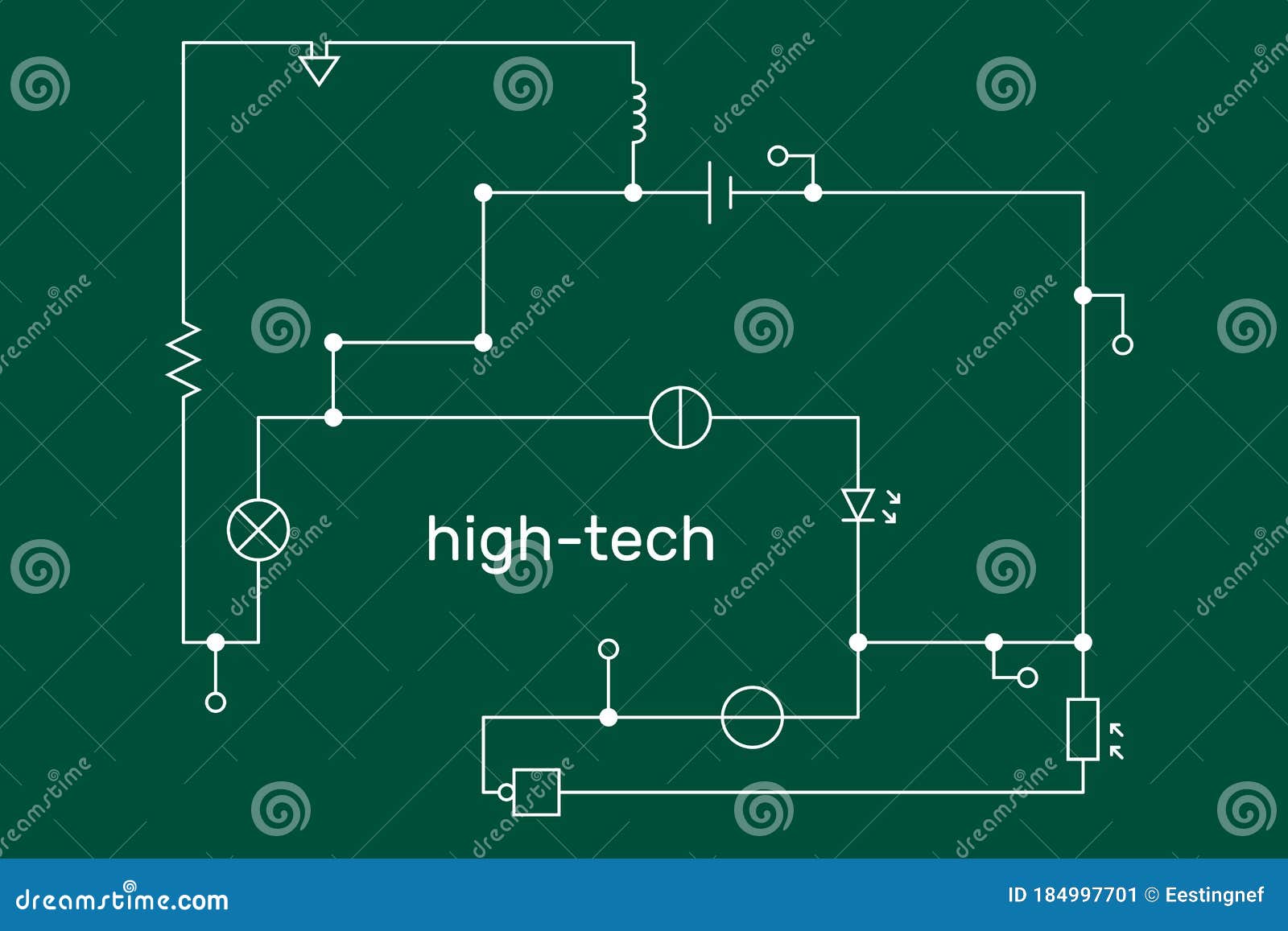 Electronic Circuit Scheme. Technology Concept Stock Vector ...