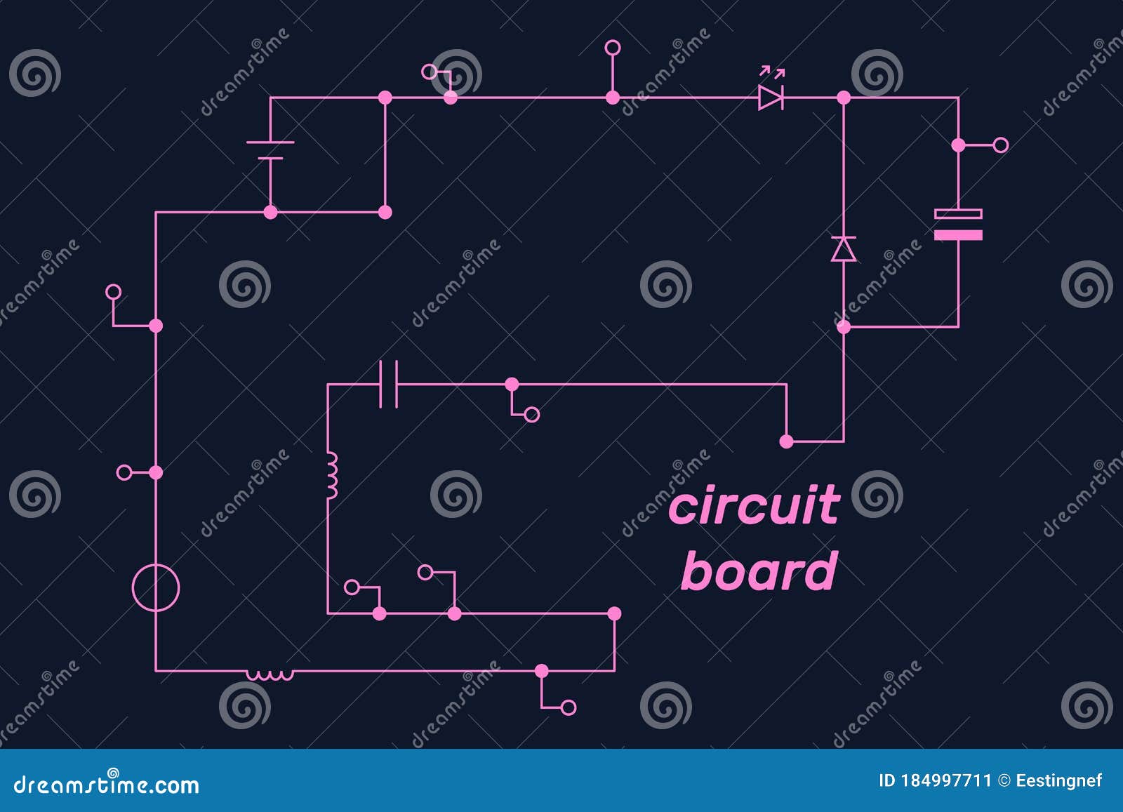 Electronic Circuit Scheme. Technology Concept Stock Vector ...