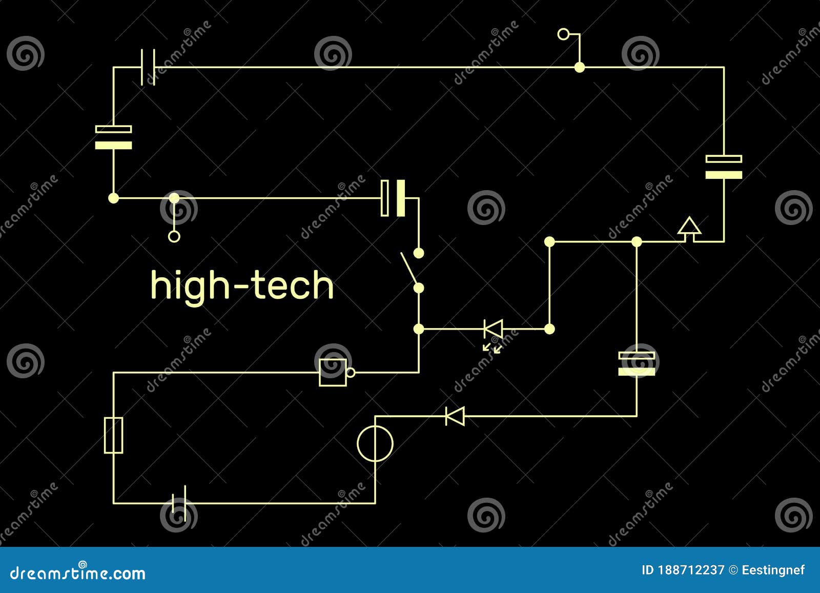 Electronic Circuit Scheme. Technology Concept Stock Vector ...
