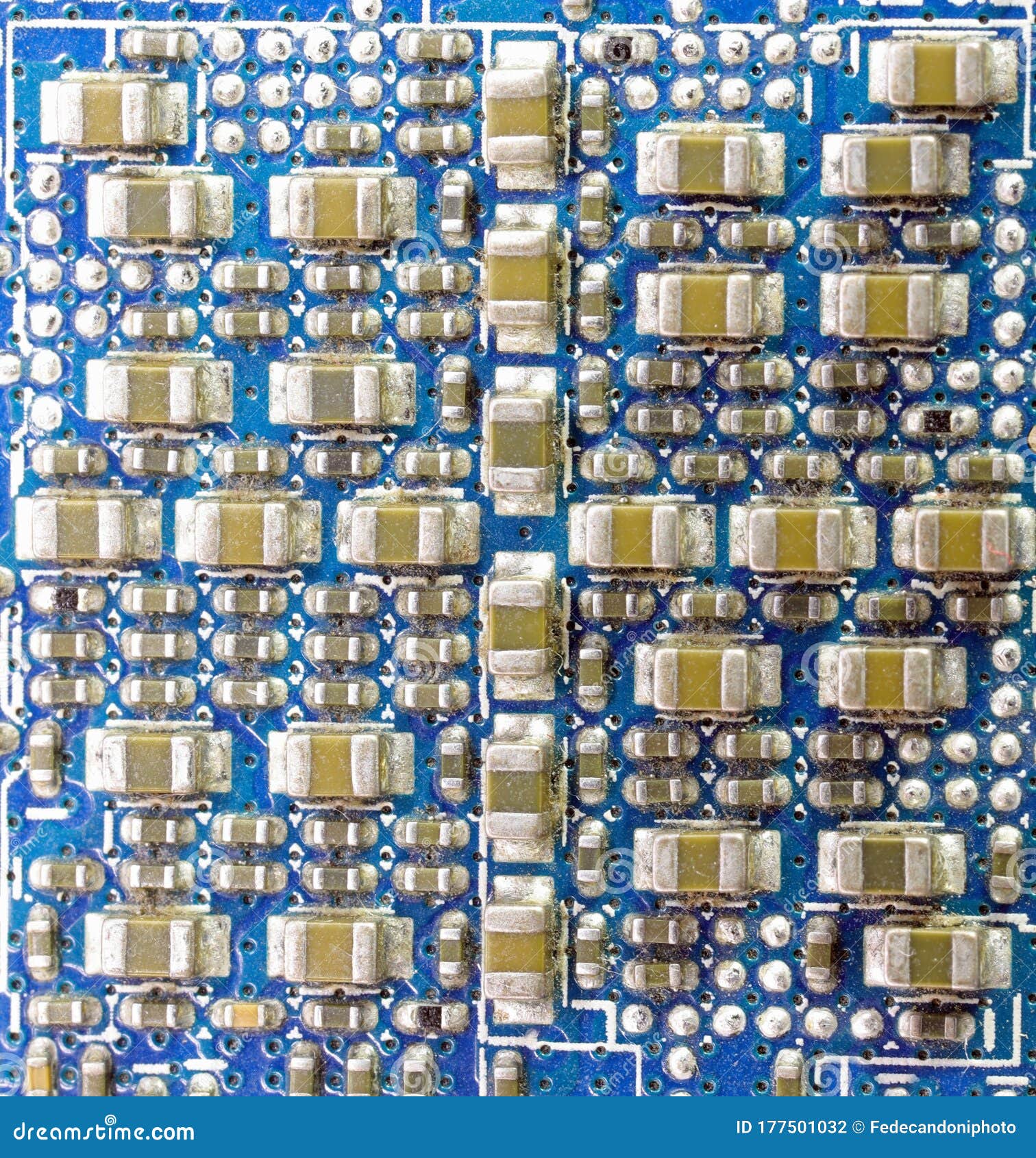 Electronic Circuit with Transistors and Miniaturized Chips Stock Photo ...