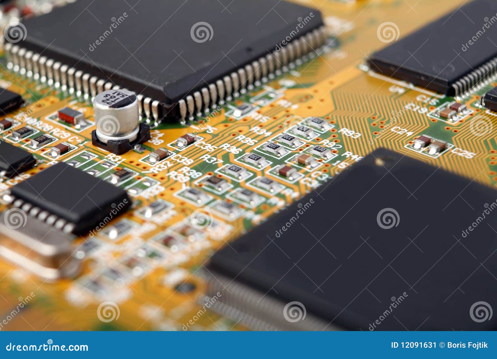 Electronic circuits stock image. Image of industry, integrated - 12091631