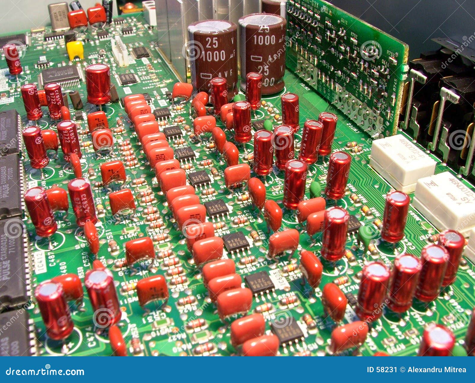 Electronic circuits stock image. Image of electronic, transistors - 58231