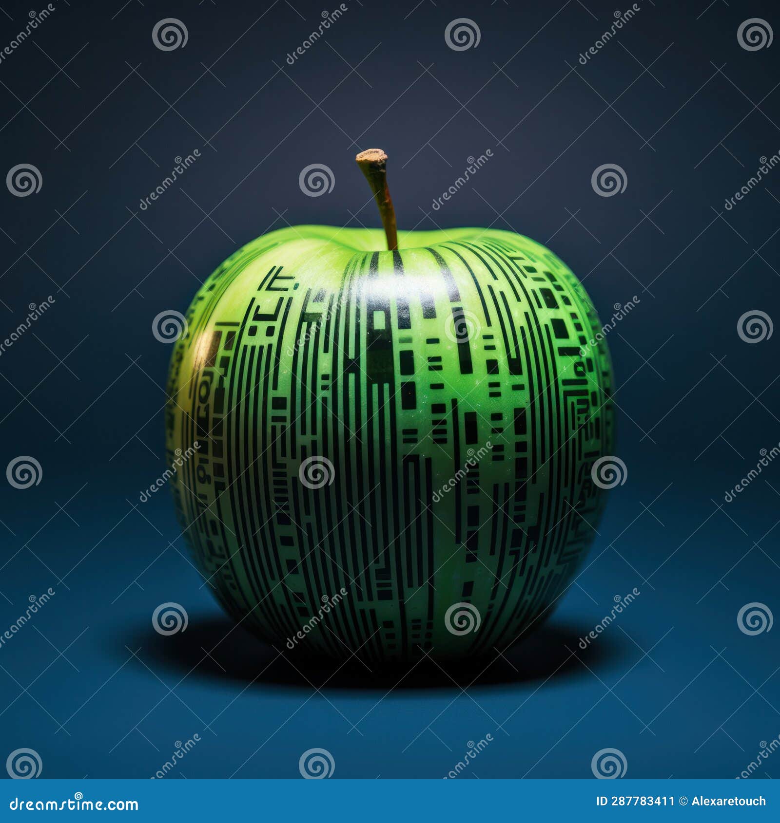 Electronic Circuits on Apple in Laboratory Stock Illustration ...