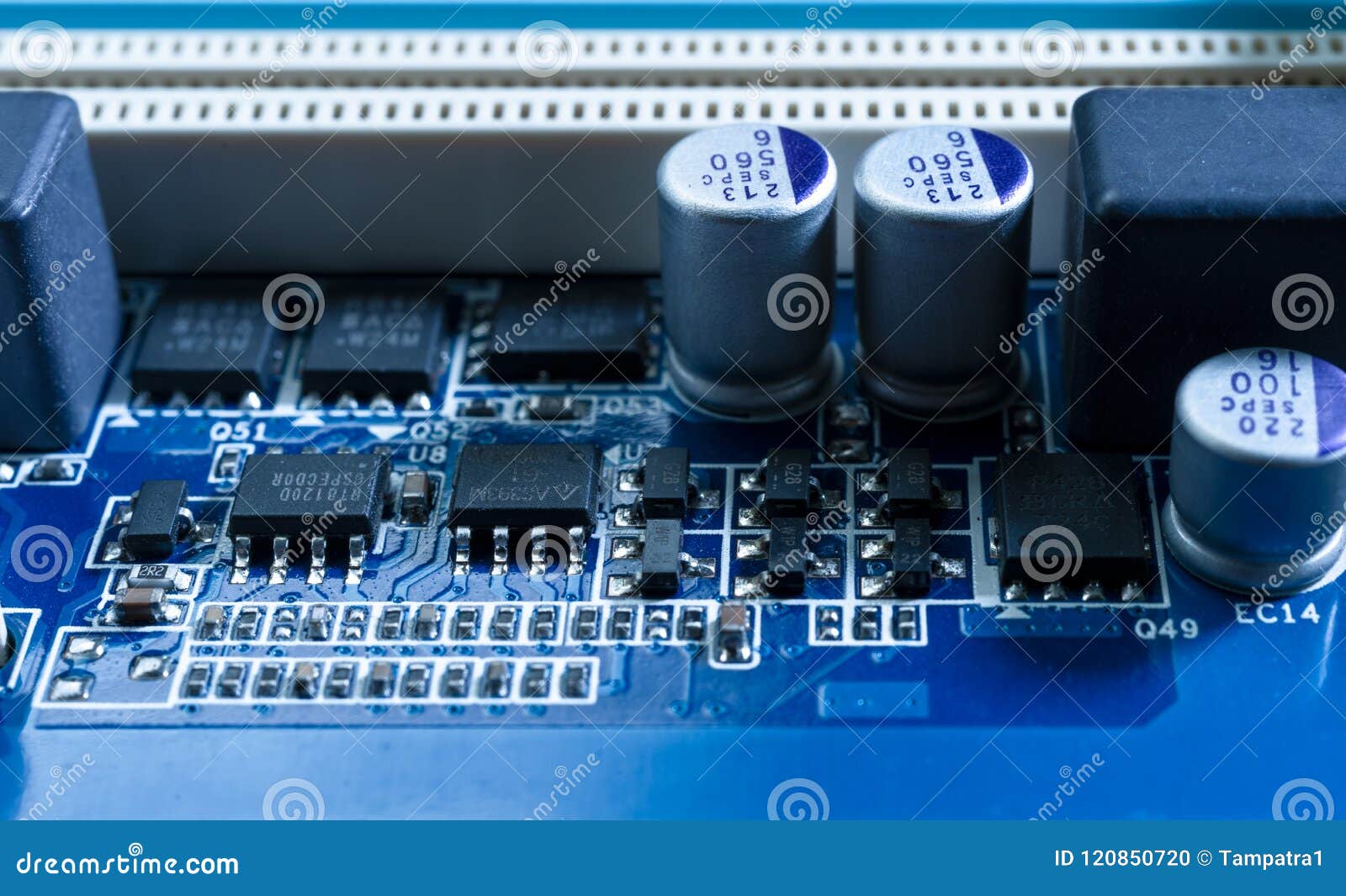 Electronic Circuits in Futuristic Technology Concept. Stock Photo ...