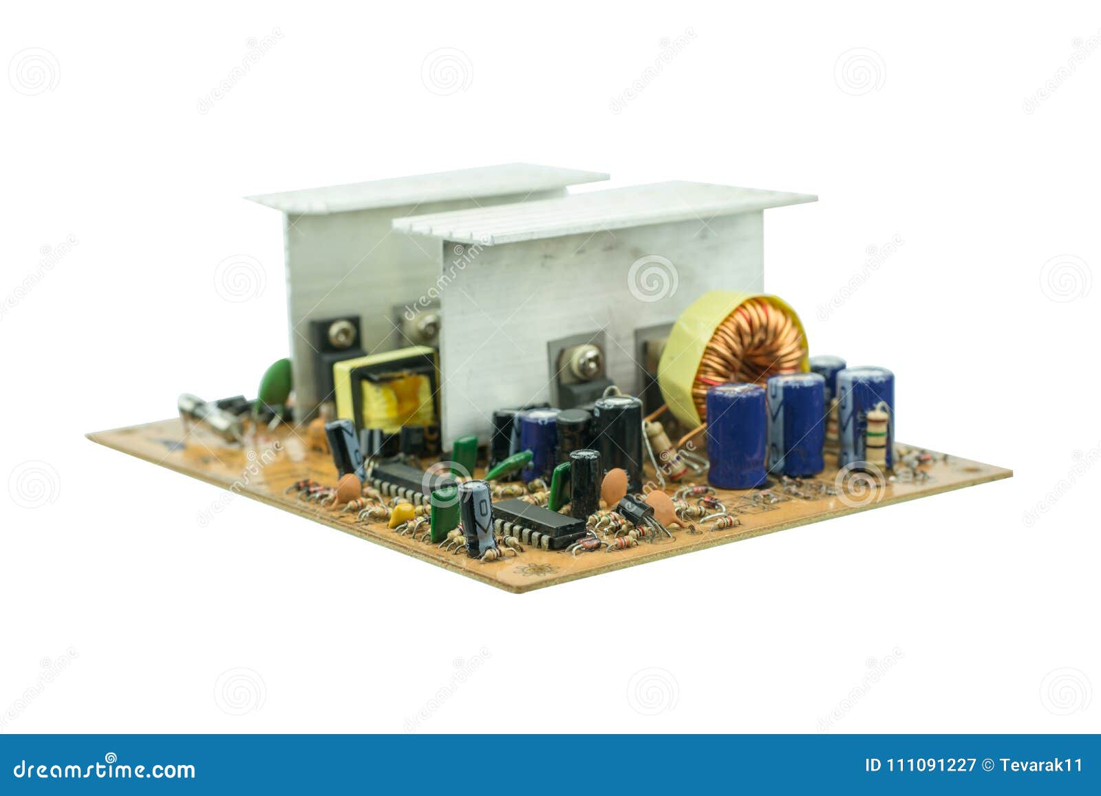 Electronic Circuits Power Supply Unit Isolated Stock Image - Image of ...