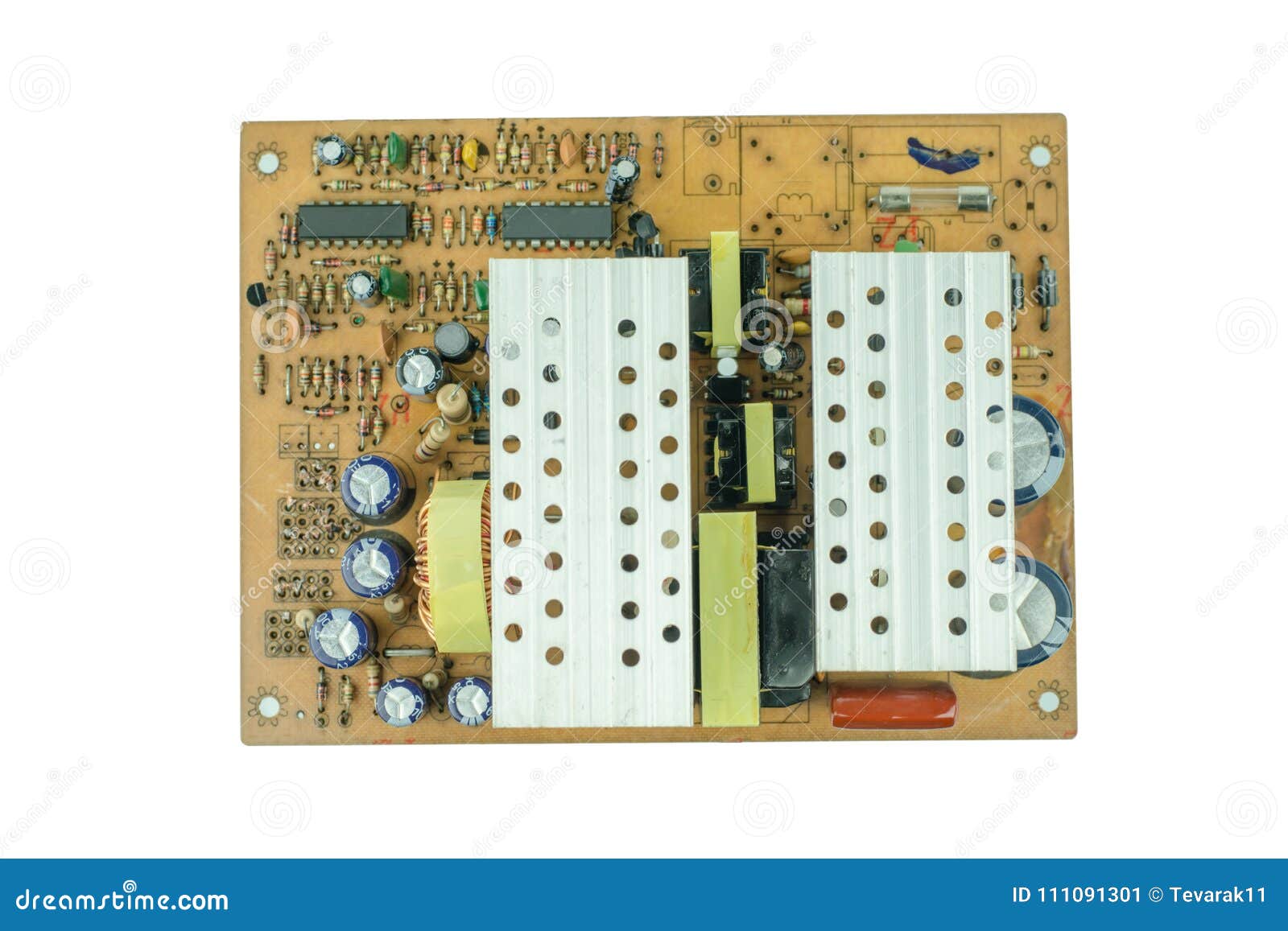 Electronic Circuits Power Supply Unit Isolated Stock Image - Image of ...
