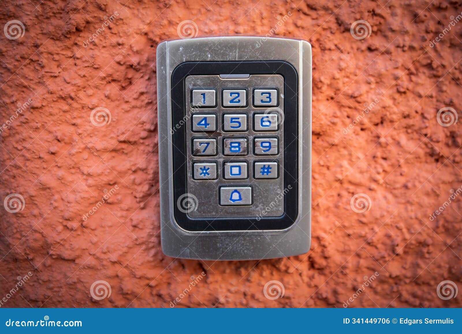 Electronic Code Key. Public and Apartment Building Security Stock Photo ...