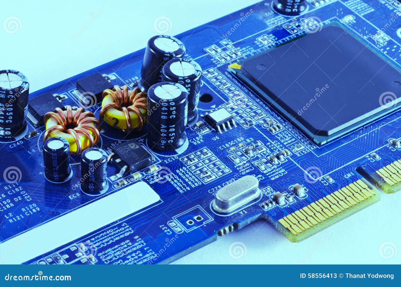 Electronic Coil and CPU stock image. Image of board, chips - 58556413