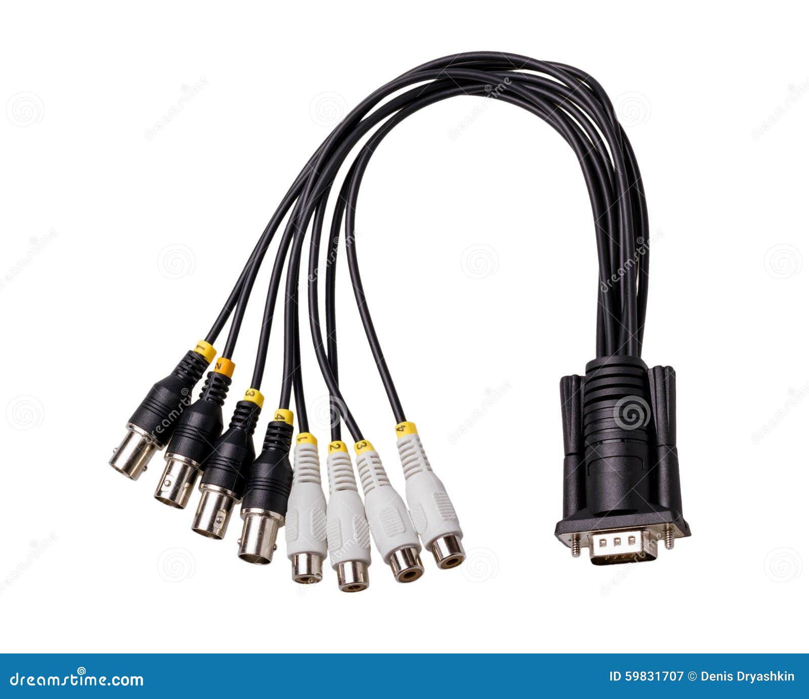 Electronic Collection - Audio Video Connector Stock Image - Image of ...