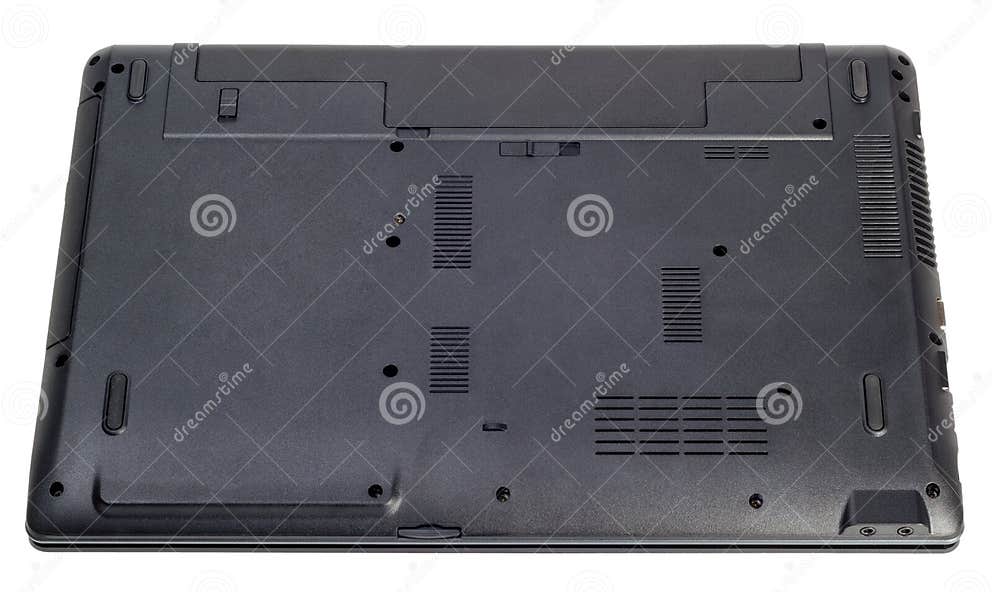 Electronic Collection - the Backside of a Modern Laptop Isolated Stock ...