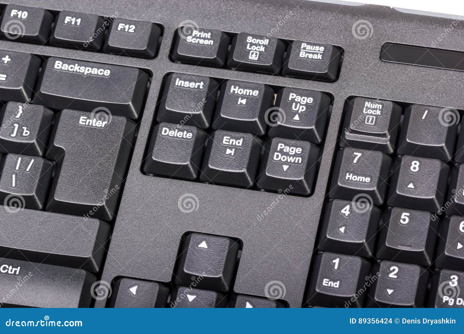 Electronic Collection - Black Computer Keyboard with Key Enter Stock ...
