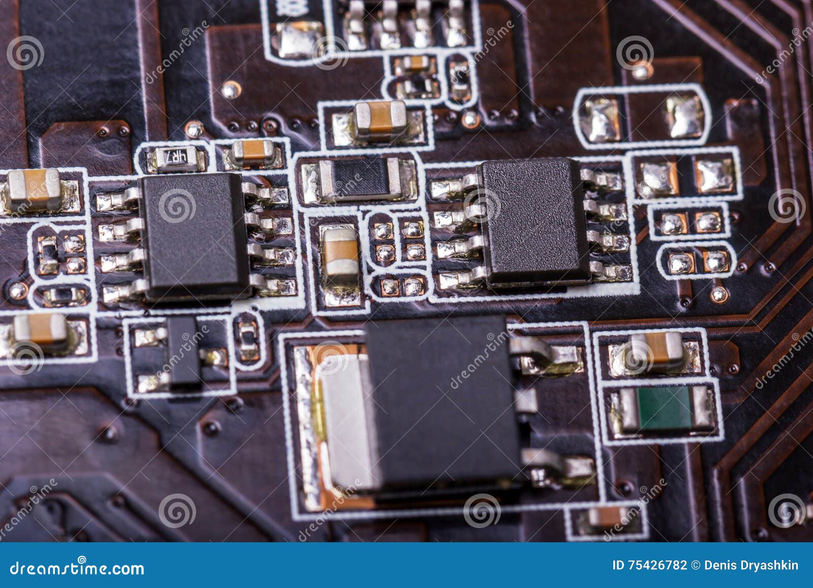 Electronic Collection - Computer Circuit Board Stock Photo - Image of ...
