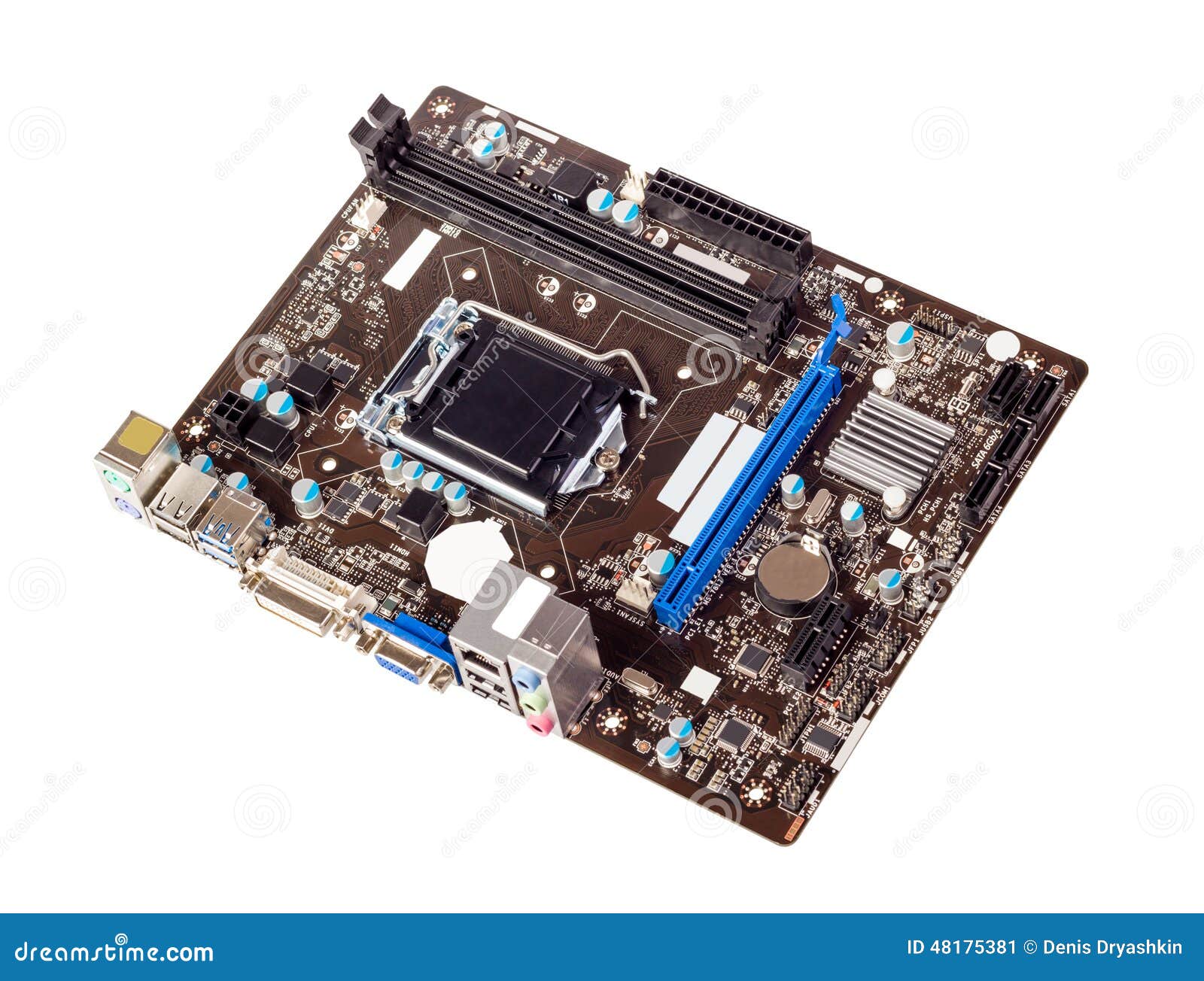 Electronic Collection - Computer Motherboard without CPU Cooler Stock ...