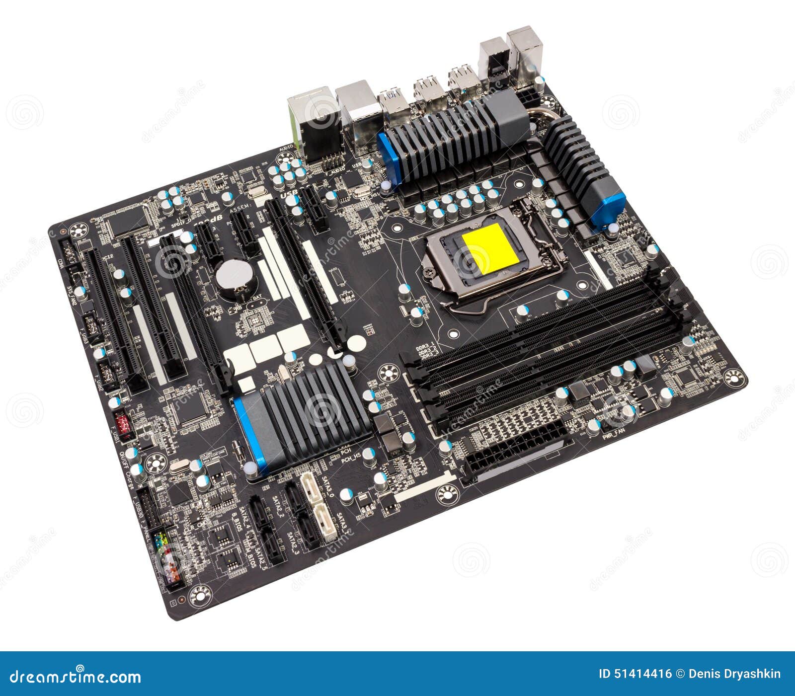 Electronic Collection - Computer Motherboard without CPU Cooler Stock ...