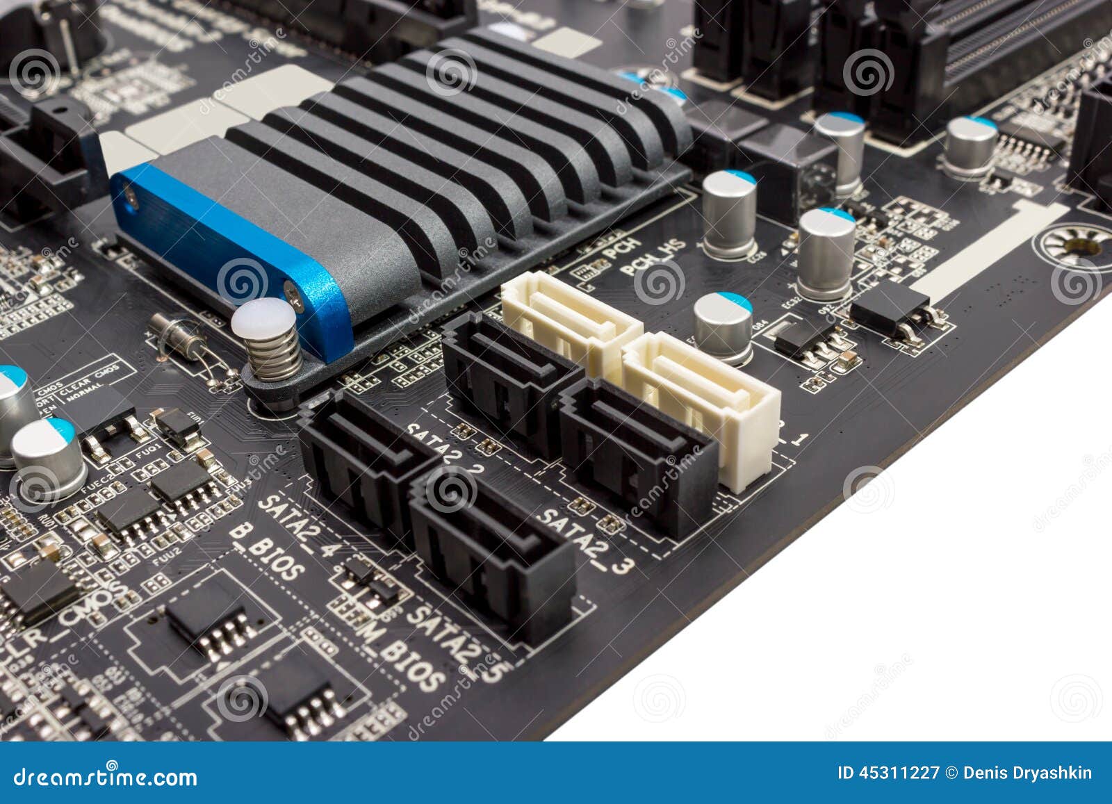 Electronic Collection - Digital Components on Computer Mainboard Stock ...