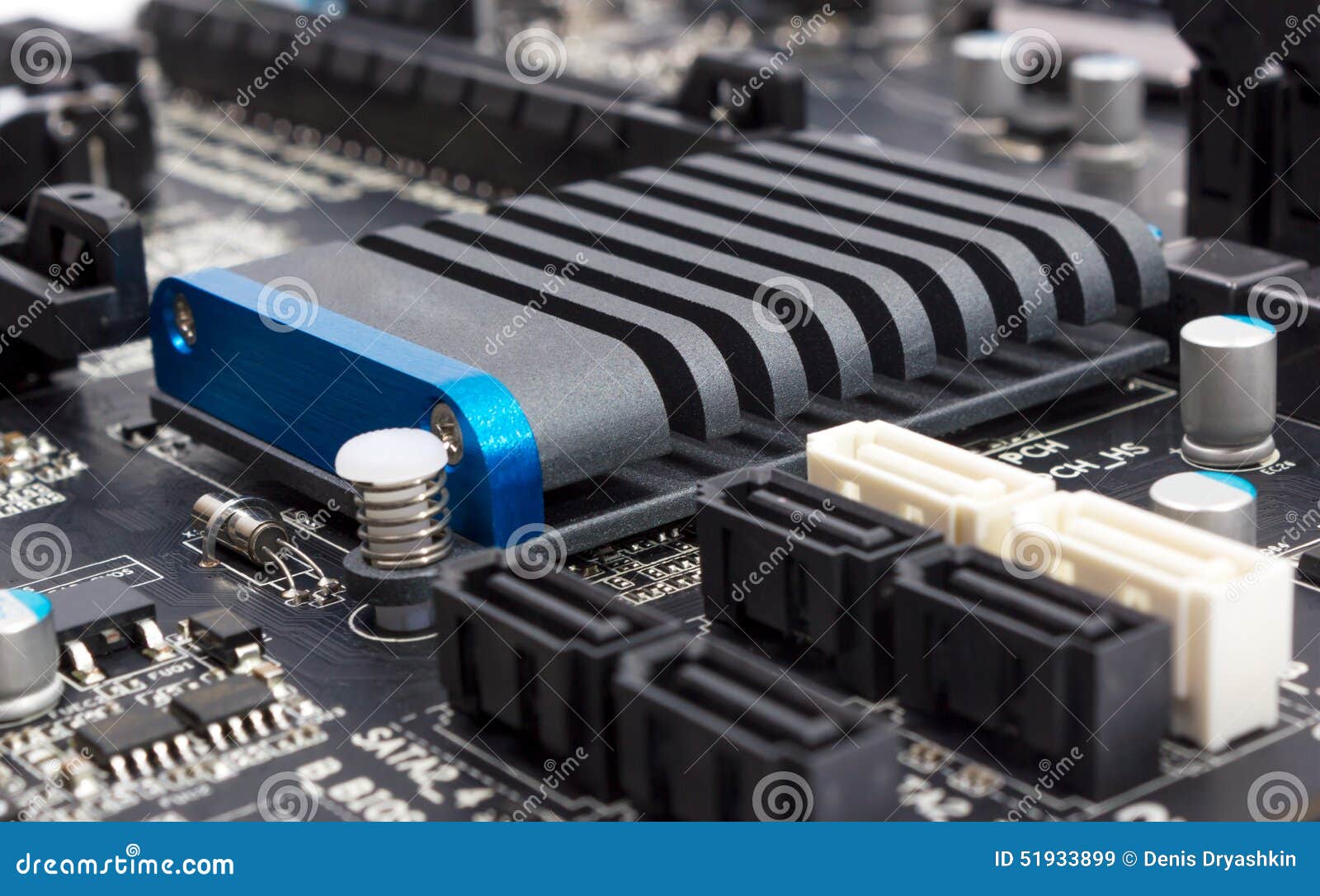 Electronic Collection - Digital Components on Computer Mainboard Stock ...