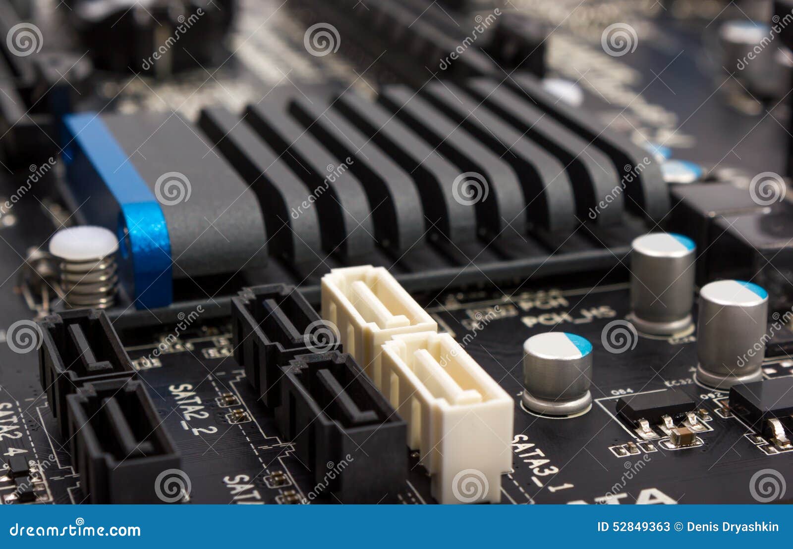 Electronic Collection - Digital Components on Computer Mainboard Stock ...