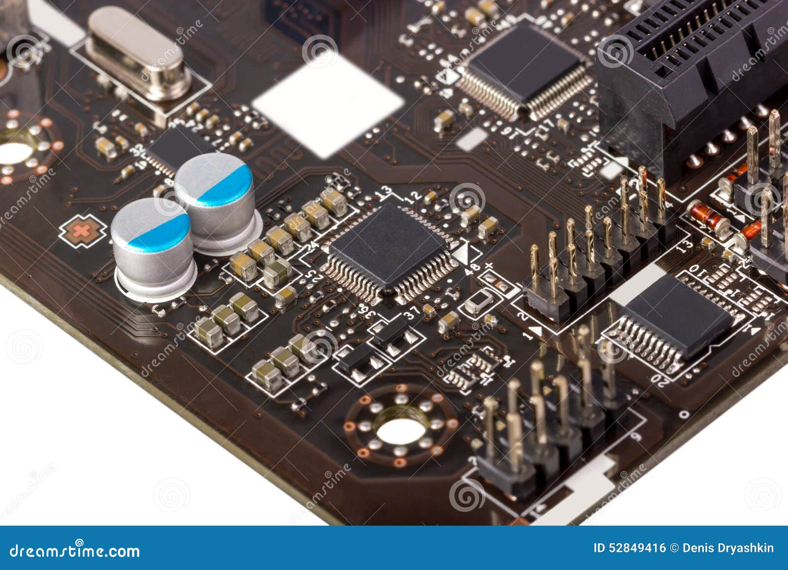 Electronic Collection - Digital Components on Computer Mainboard Stock ...