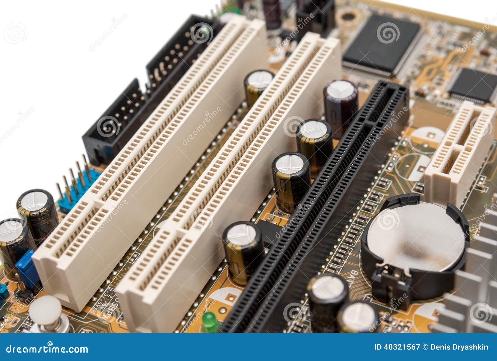 Electronic Collection - Digital Components on Computer Motherboard with ...