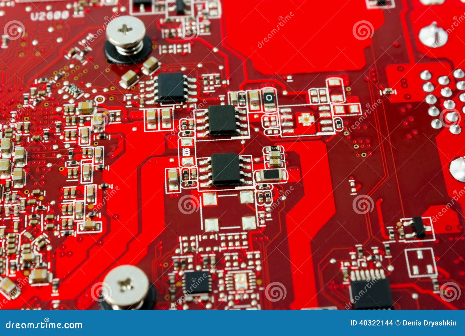 Electronic Collection - Electronic Components on the PCB Stock Photo ...