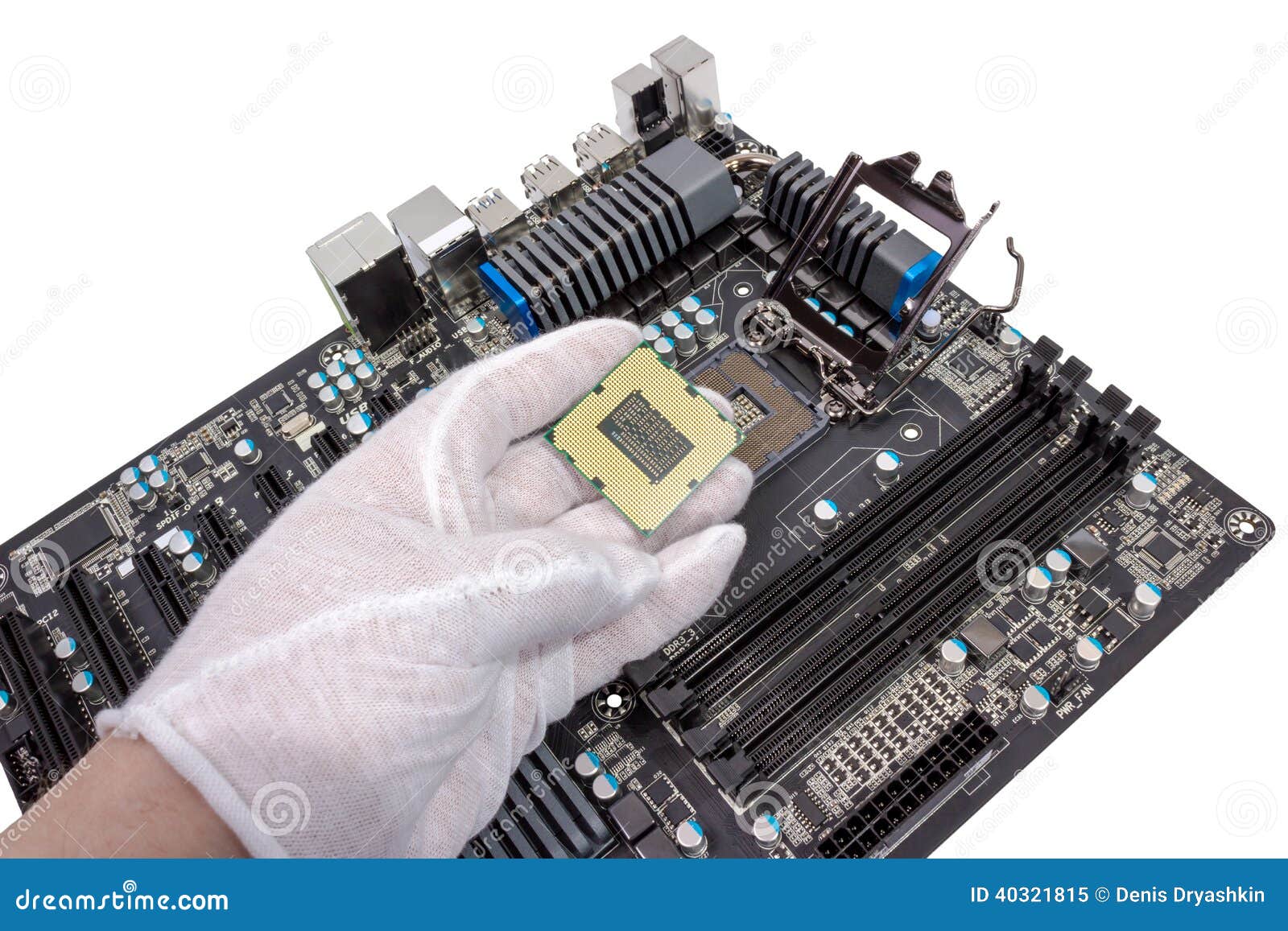 Electronic Collection - Installation of Processor Stock Image - Image ...