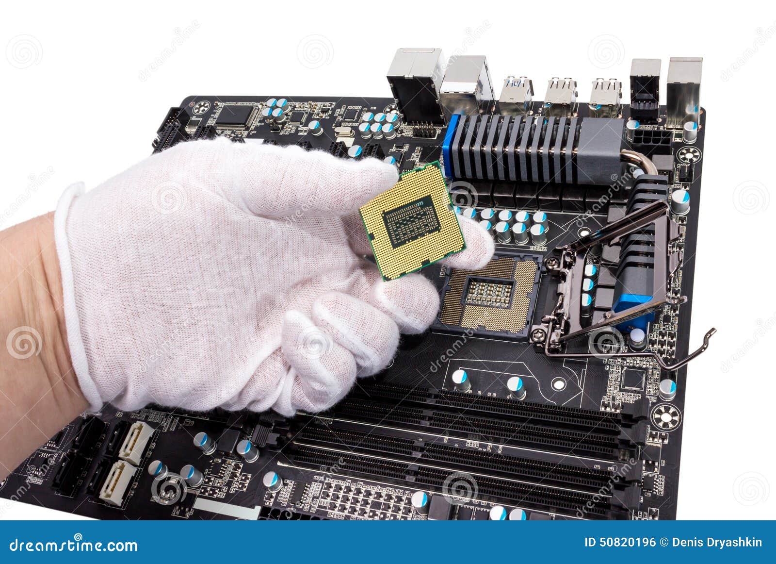 Electronic Collection - Installation of Processor Stock Photo - Image ...