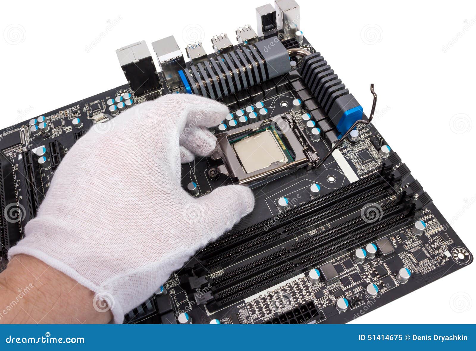 Electronic Collection - Installation of Processor Stock Image - Image ...