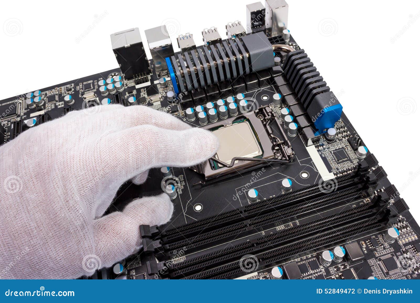Electronic Collection - Installation of Processor Stock Photo - Image ...