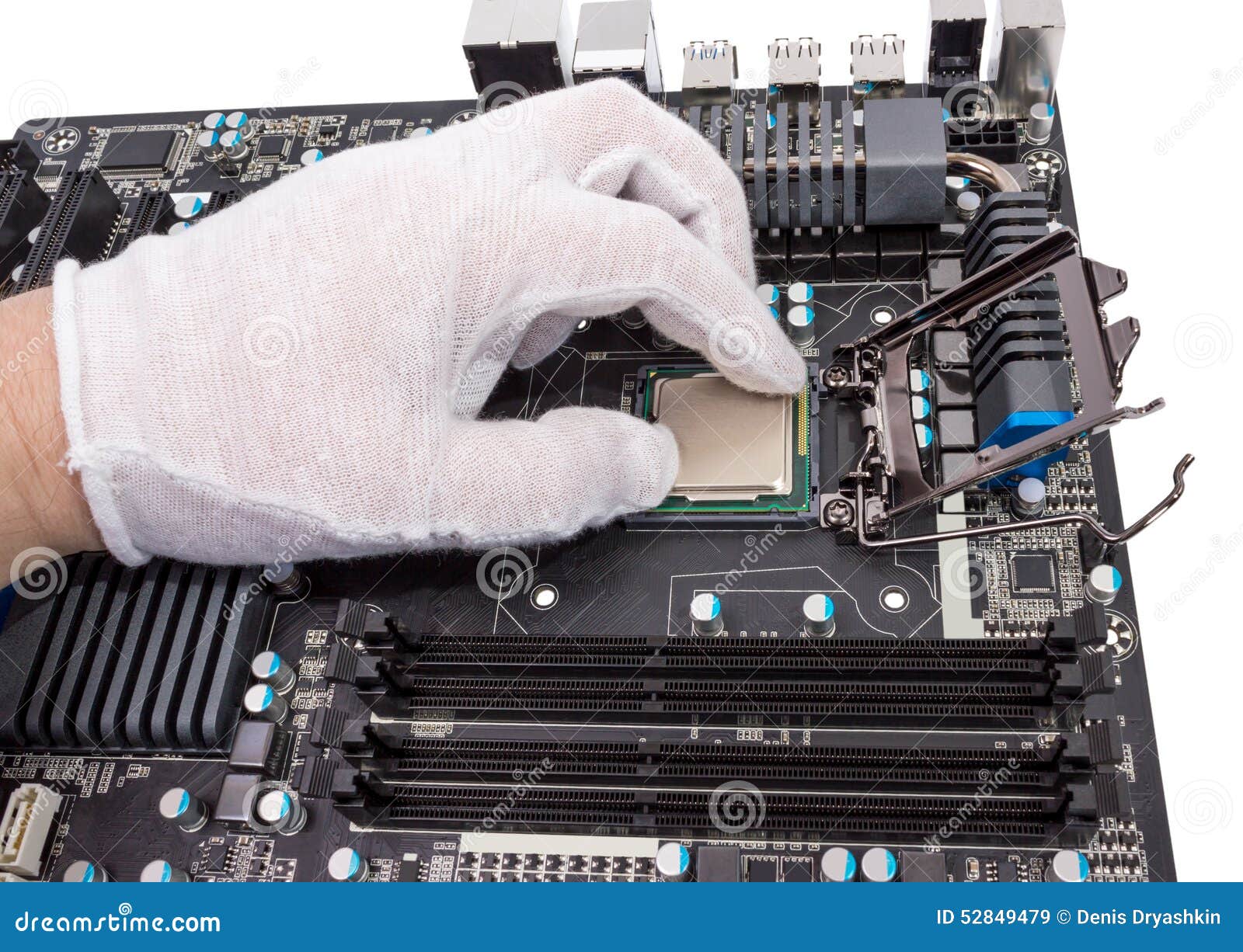 Electronic Collection - Installation of Processor Stock Image - Image ...