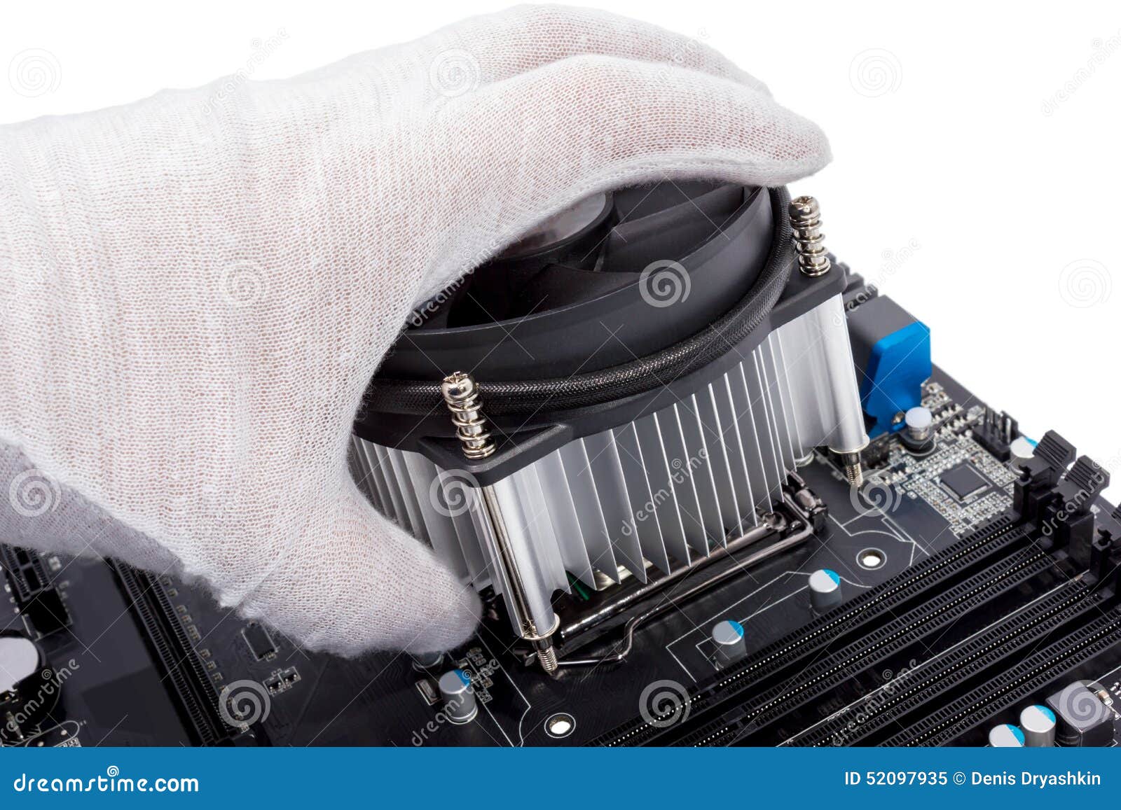 Electronic Collection - Installing CPU Cooler Stock Image - Image of ...