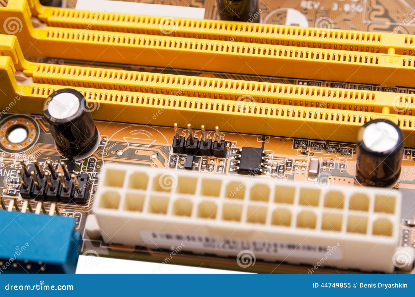 Electronic Collection - Power Connector on Computer Mainboard Stock ...