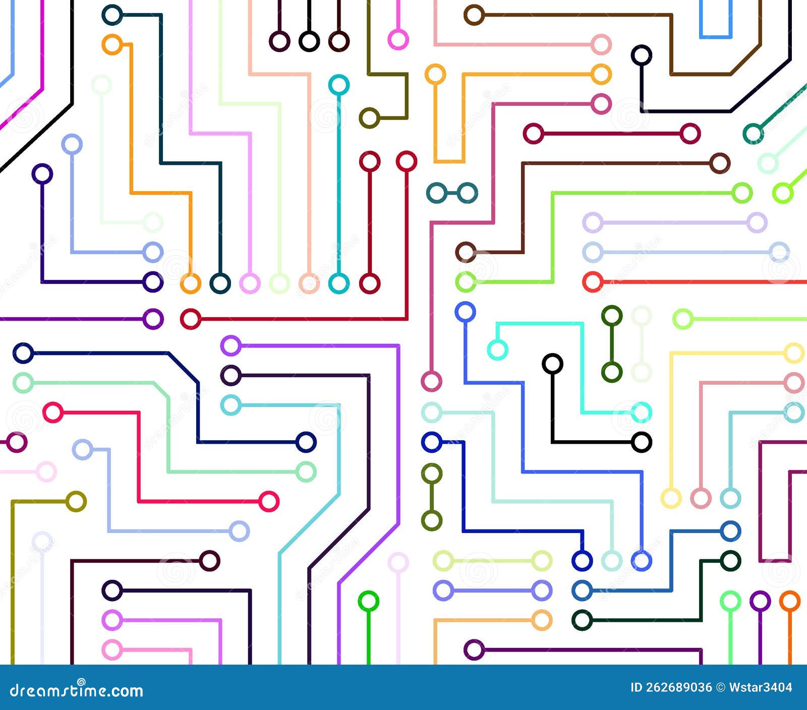 Electronic Colorful Circuit Board Pattern Stock Vector - Illustration ...