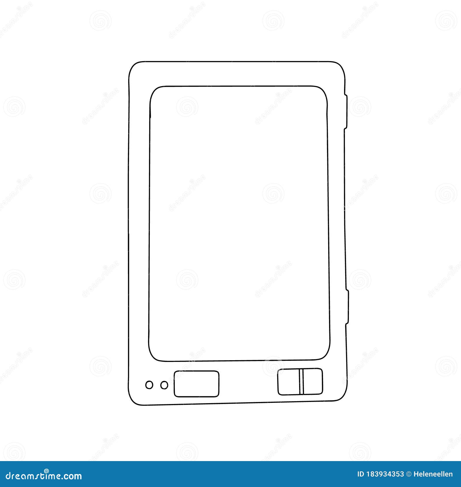 Electronic Communication Device Vector Outline Simple Illustration ...