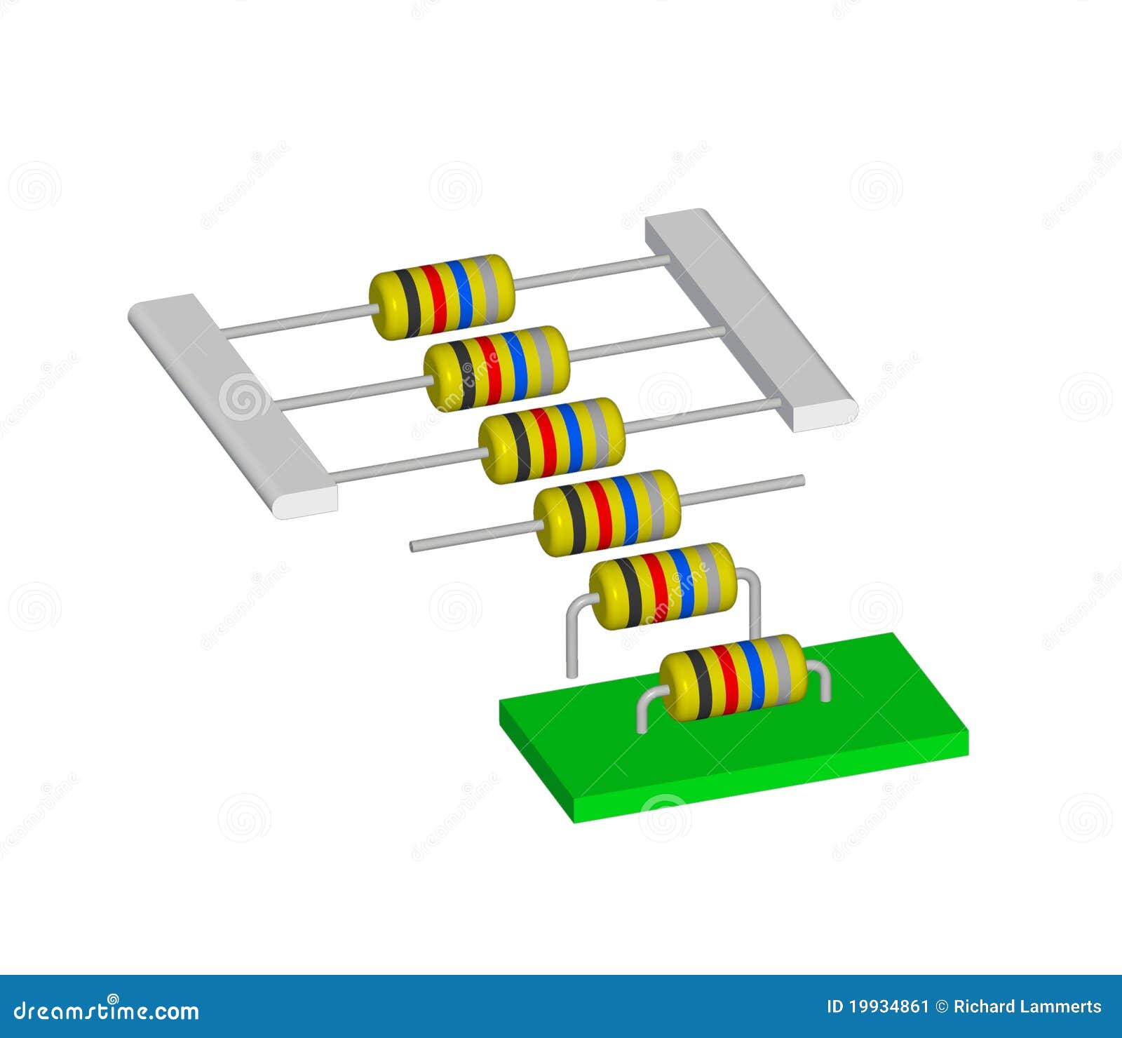 Electronic Component Assembly Stock Illustration - Illustration of ...