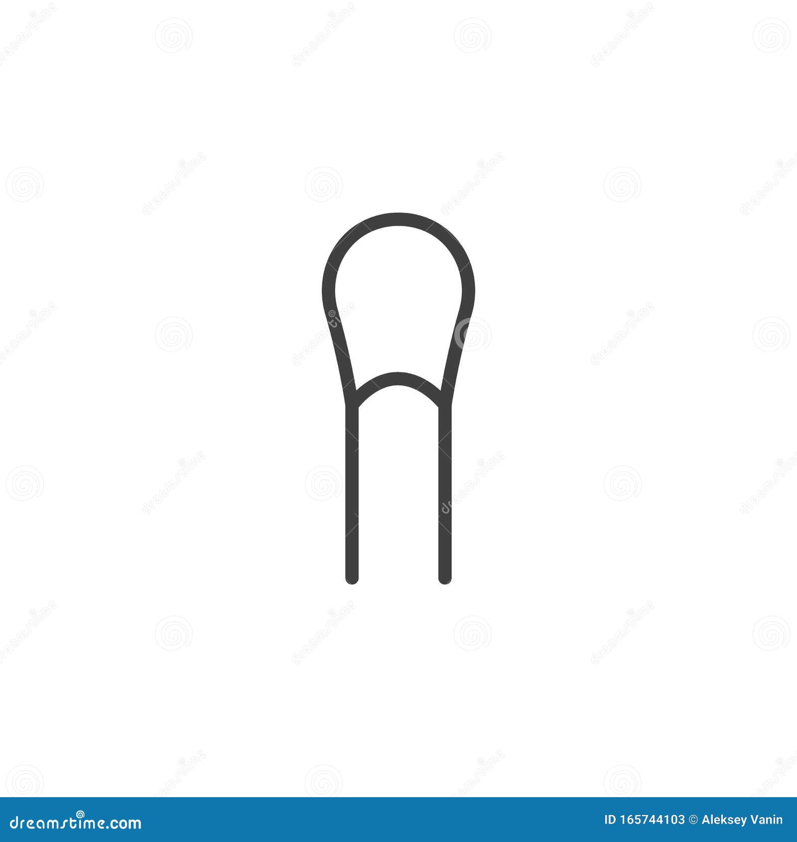 Electronic Component, Varistor Line Icon Stock Vector - Illustration of ...