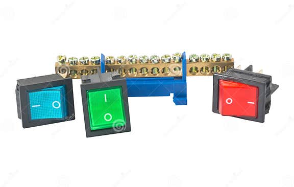 Electronic Component on White Background Stock Photo - Image of brass ...