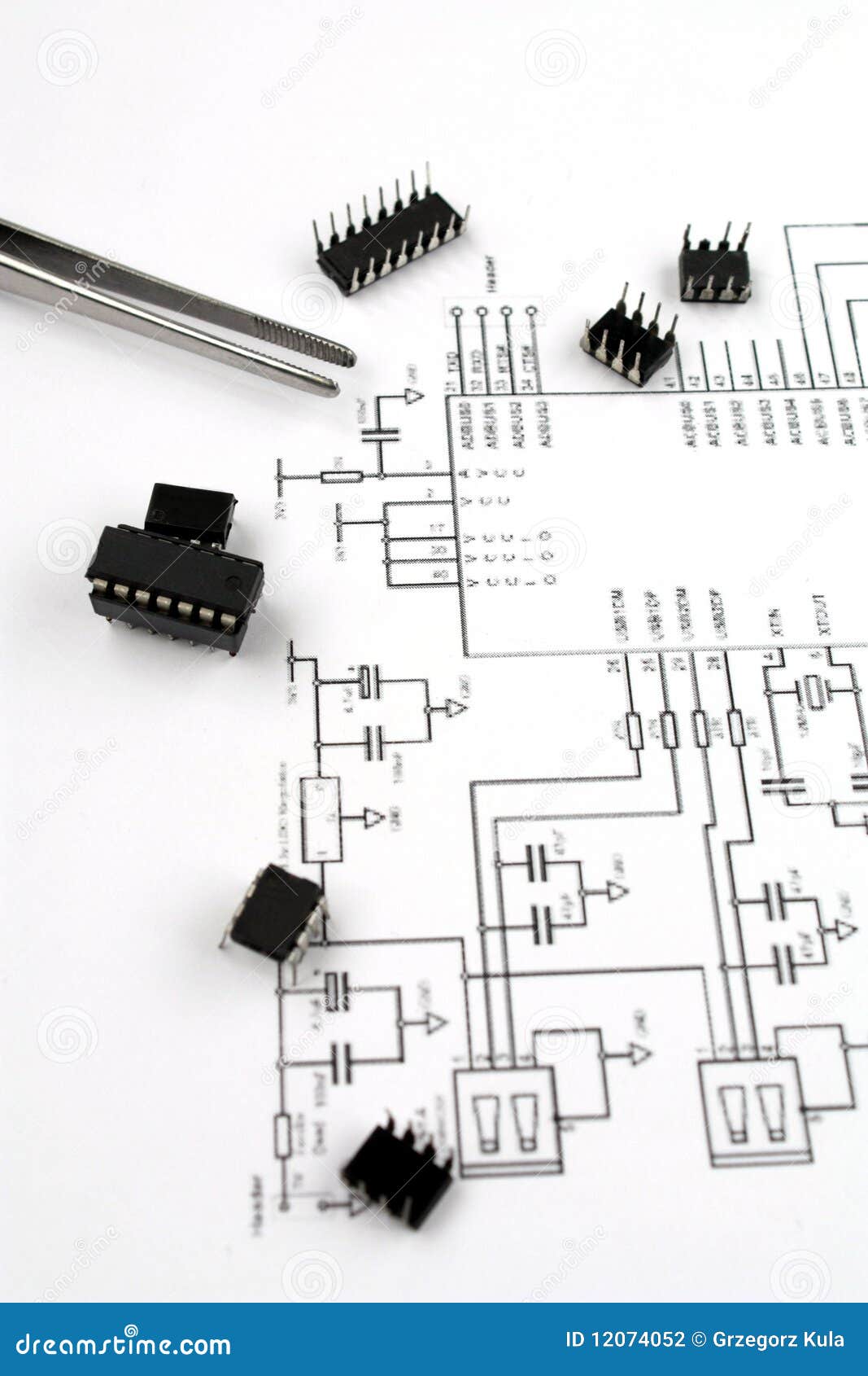 Electronic Components Ideas. Closeup Of Rows Of Angular PCB Connectors ...