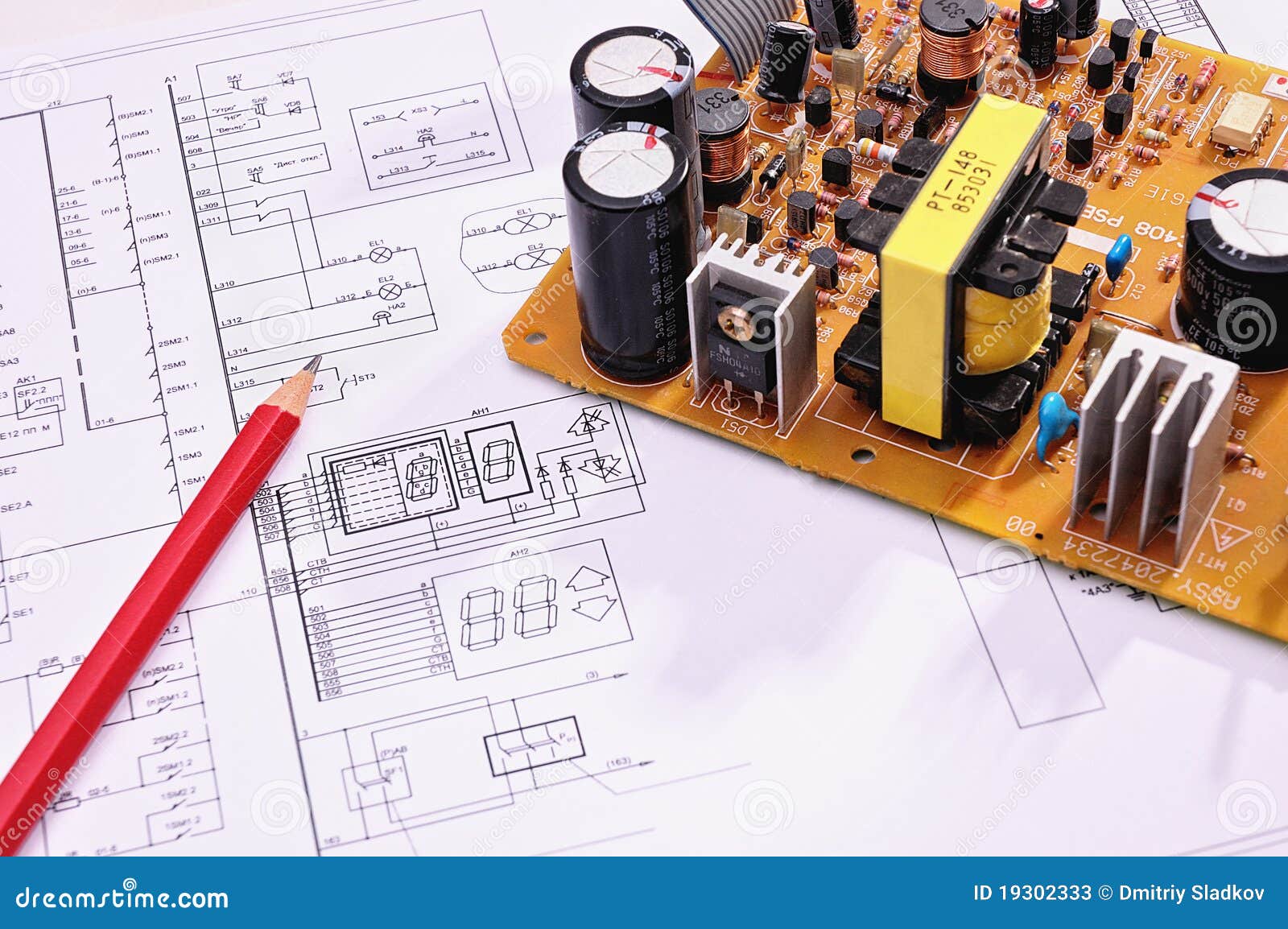 Electronic components stock image. Image of circuit, microchip - 19302333
