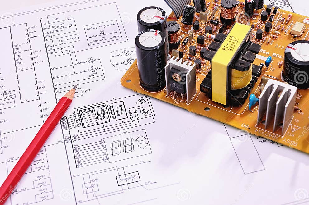 Electronic components stock image. Image of circuit, microchip - 19302333