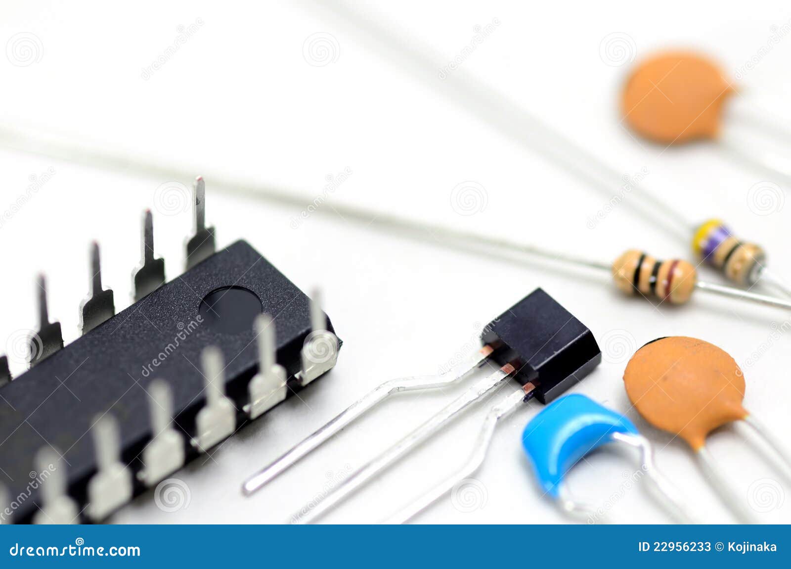 Electronic Components. stock image. Image of resistance - 22956233