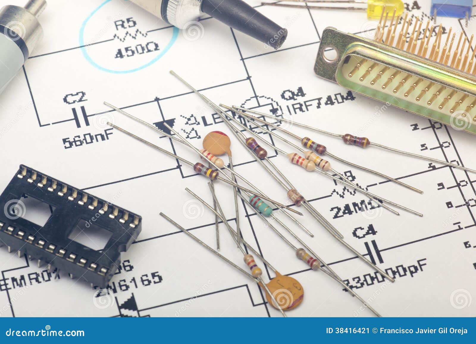 Electronic components stock image. Image of outgoings - 38416421
