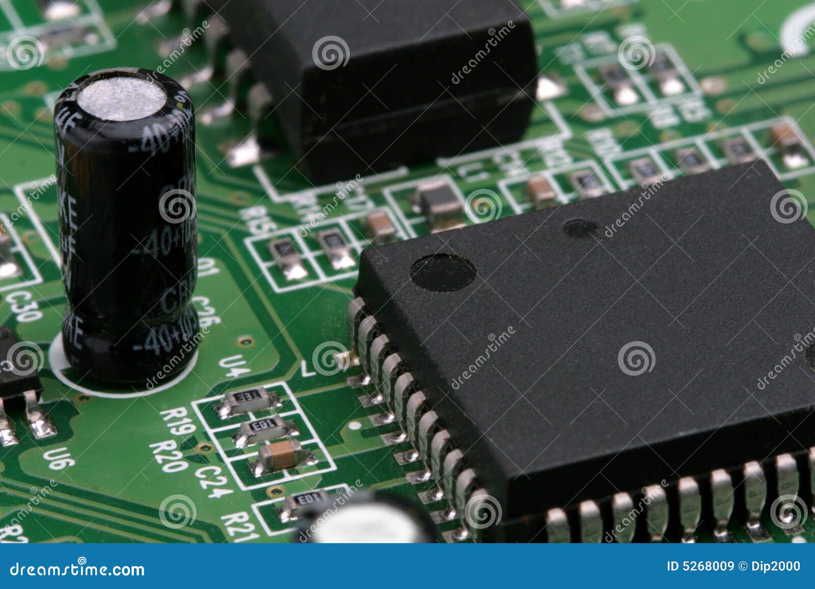 Electronic components stock image. Image of engineering - 5268009