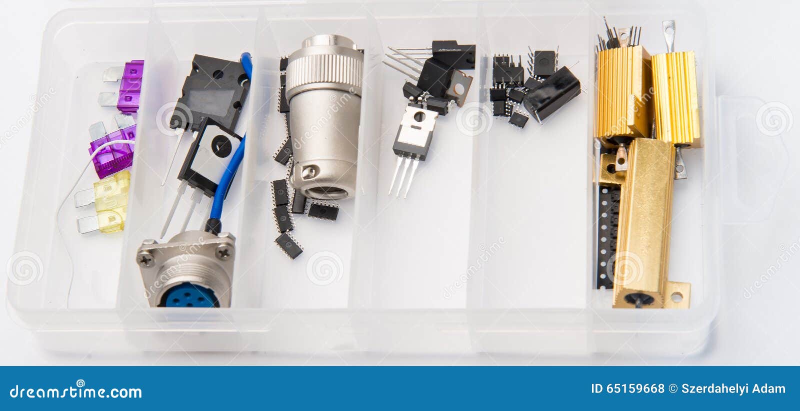 Electronic components stock photo. Image of outlet, objects - 65159668